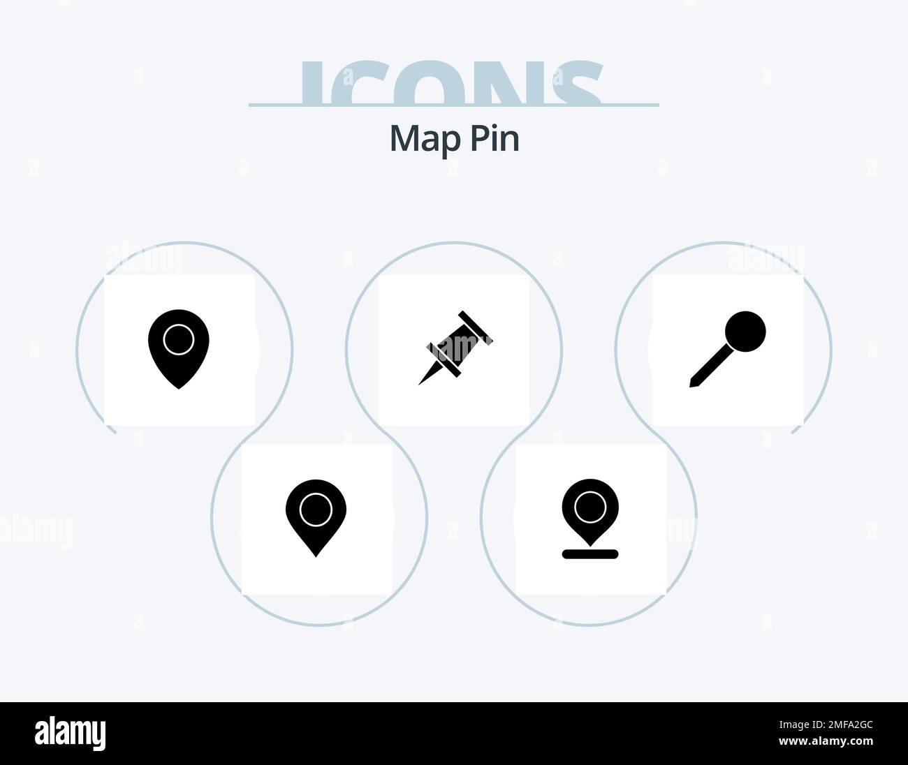 Map Pin Glyph Icon Pack 5 Icon Design. . mark. map. marker. map Stock ...