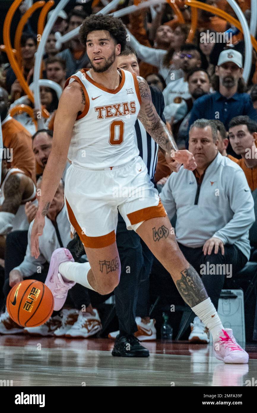Texas, USA. 24th Jan, 2023. Timmy Allen #0 of the Texas Longhorns in ...