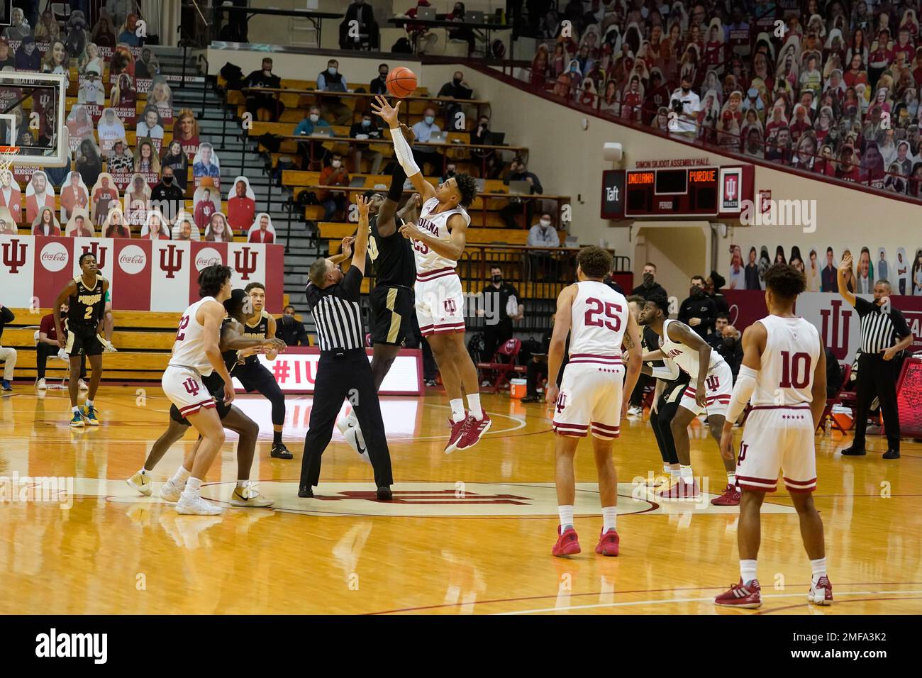 Indiana's Trayce Jackson-Davis (23) and Purdue's Trevion Williams (50 ...
