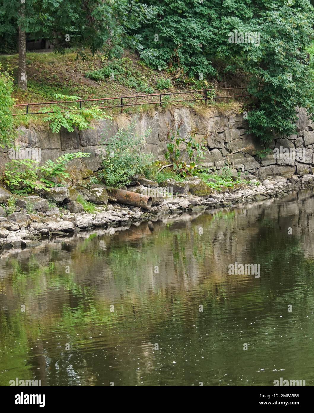view of river in a park during summer Stock Photo - Alamy