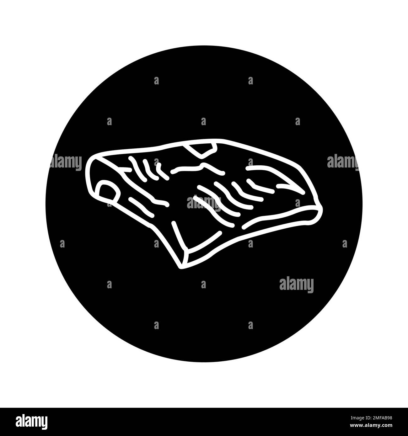 Beef hem color line icon. Cutting meat. Pictogram for web page, mobile ...