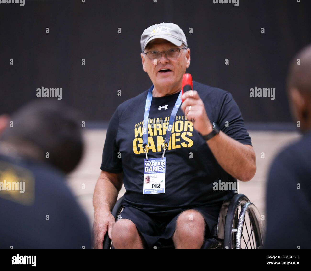 Team Army wheelchair basketball coach, Rodney Williams, gives ...
