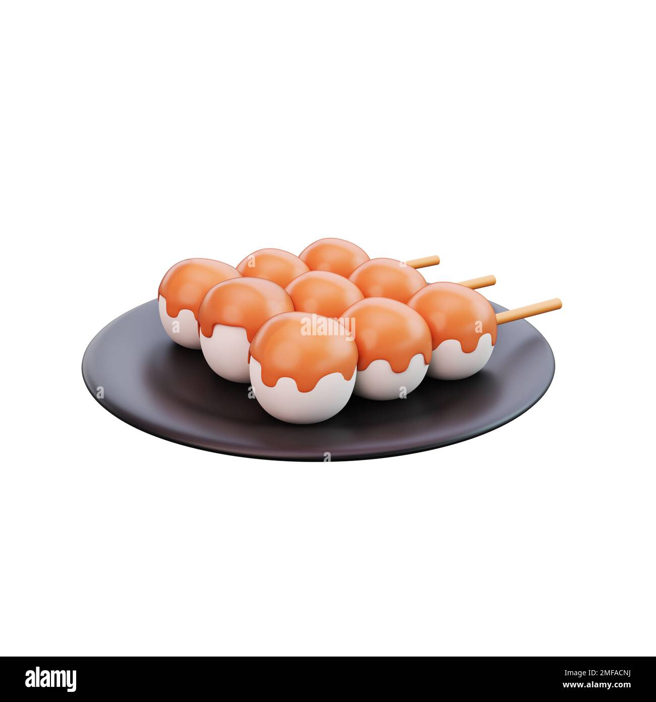 3d illustration of asian food dango,japanese food Stock Photo - Alamy