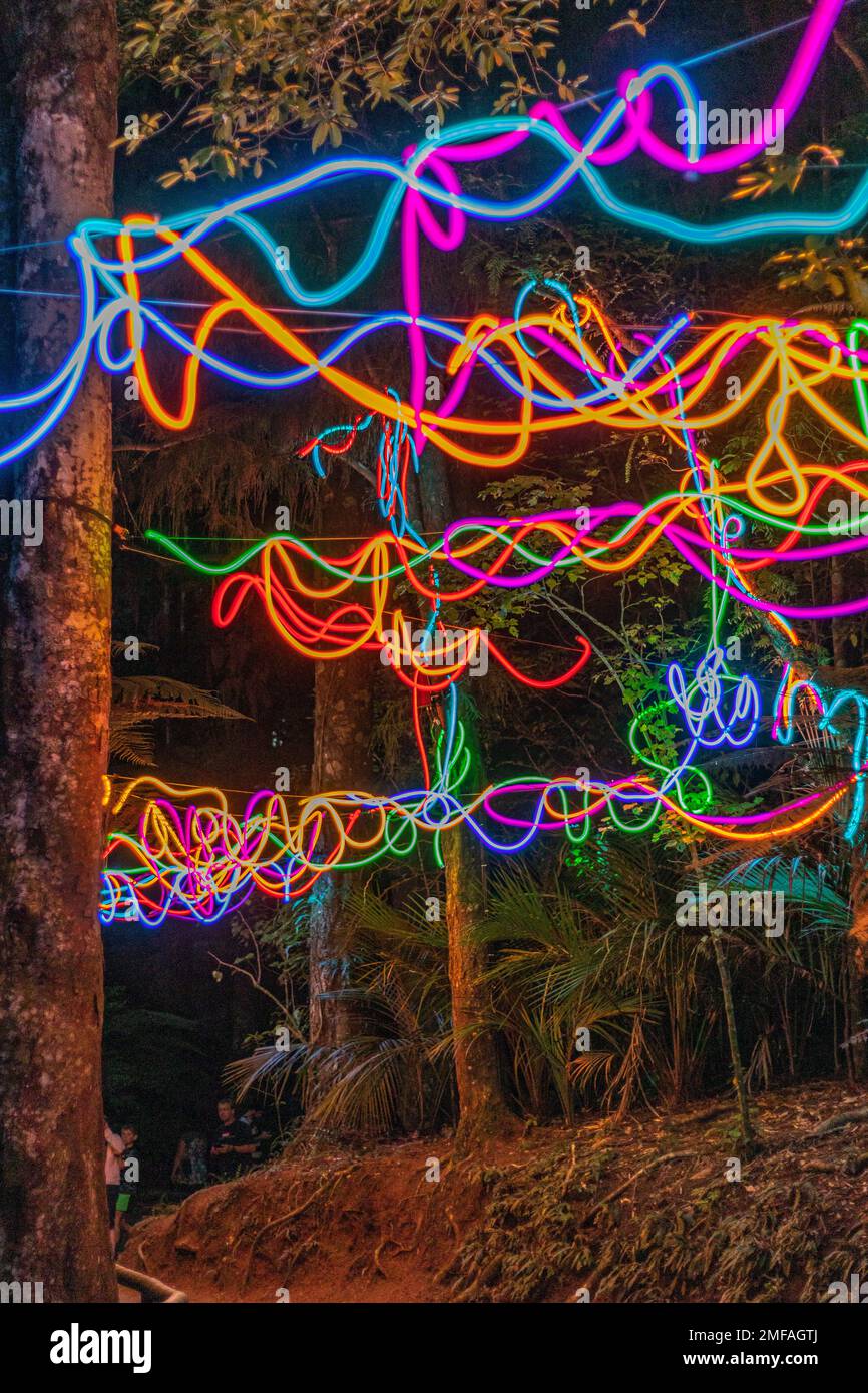 Twisted Lights over Walkway Stock Photo - Alamy