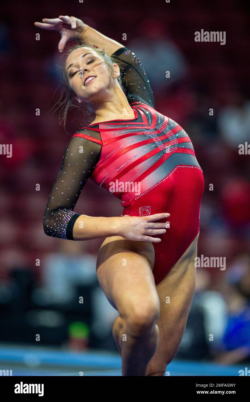 University of Utah gymnast Jaylene Gilstrap during an NCAA gymnastics ...