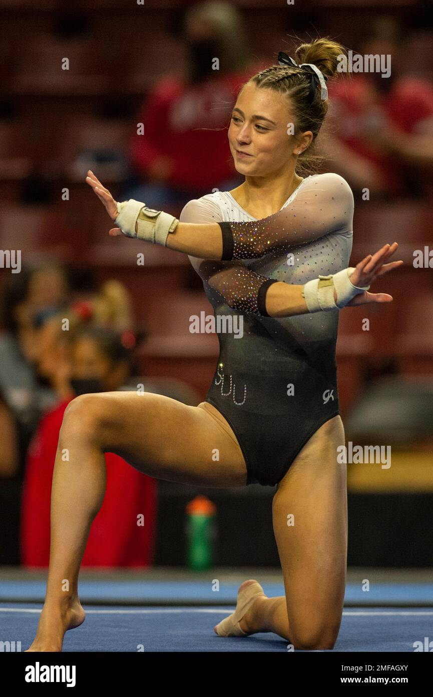 Southern Utah University gymnast Molly Jozwiakowski during an NCAA ...