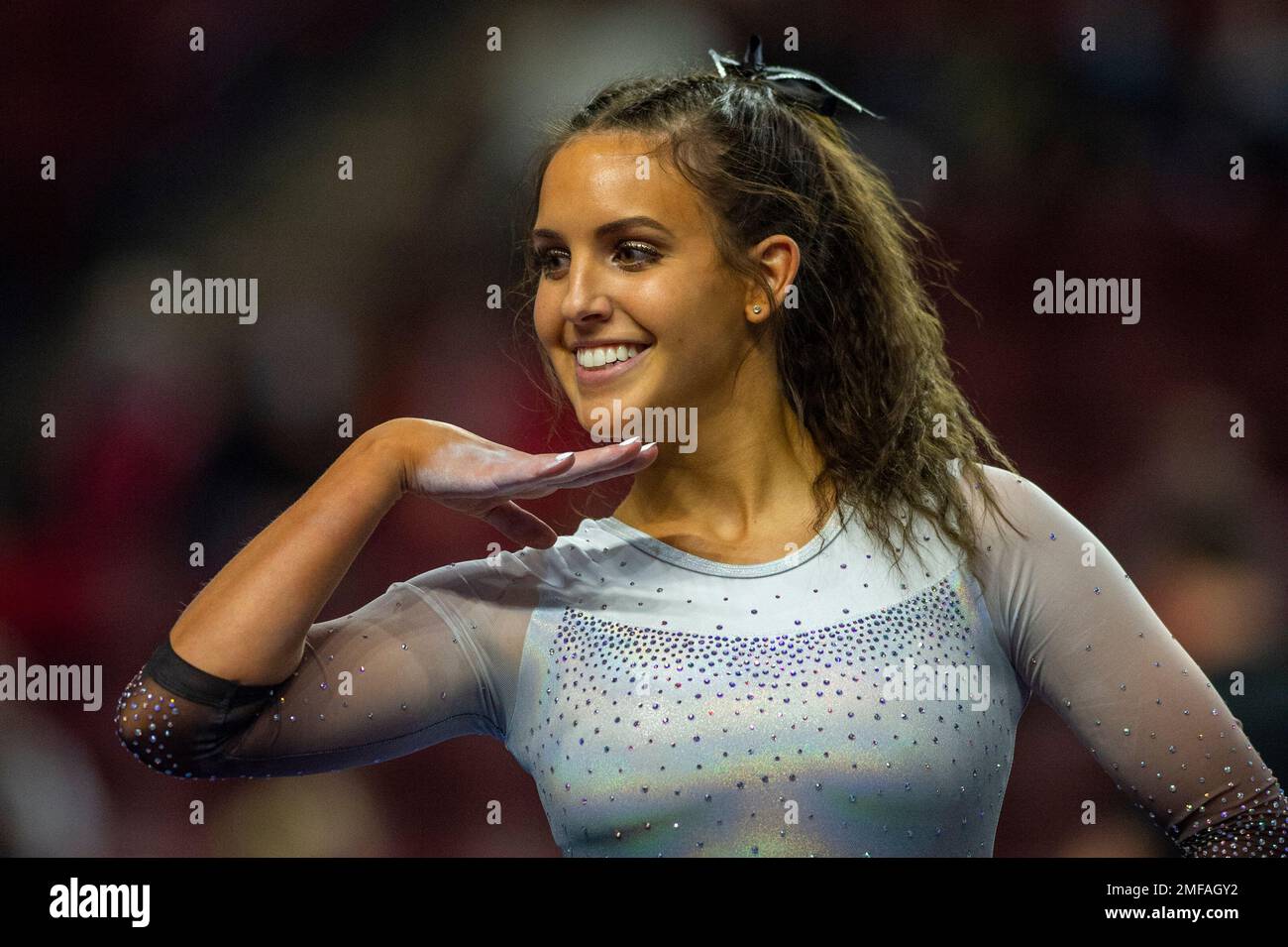 Southern Utah University gymnast Rachel Smith during an NCAA gymnastics ...