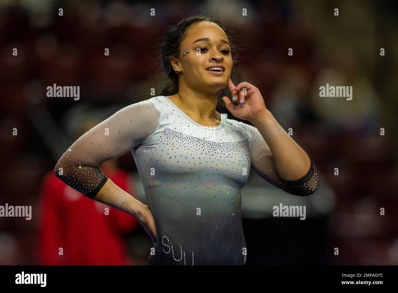 Southern Utah University gymnast Karley McClain during an NCAA ...
