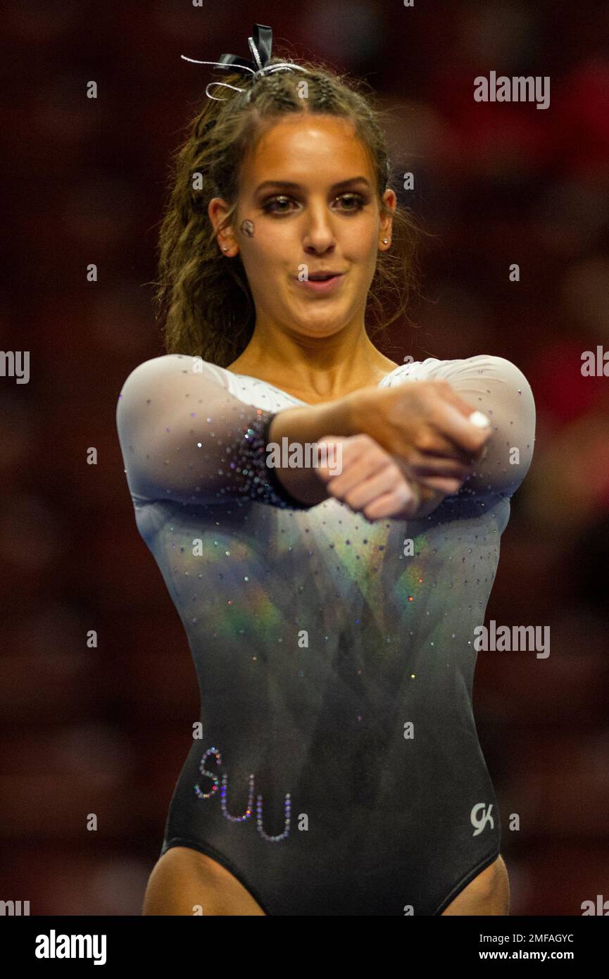 Southern Utah University gymnast Rachel Smith during an NCAA gymnastics ...