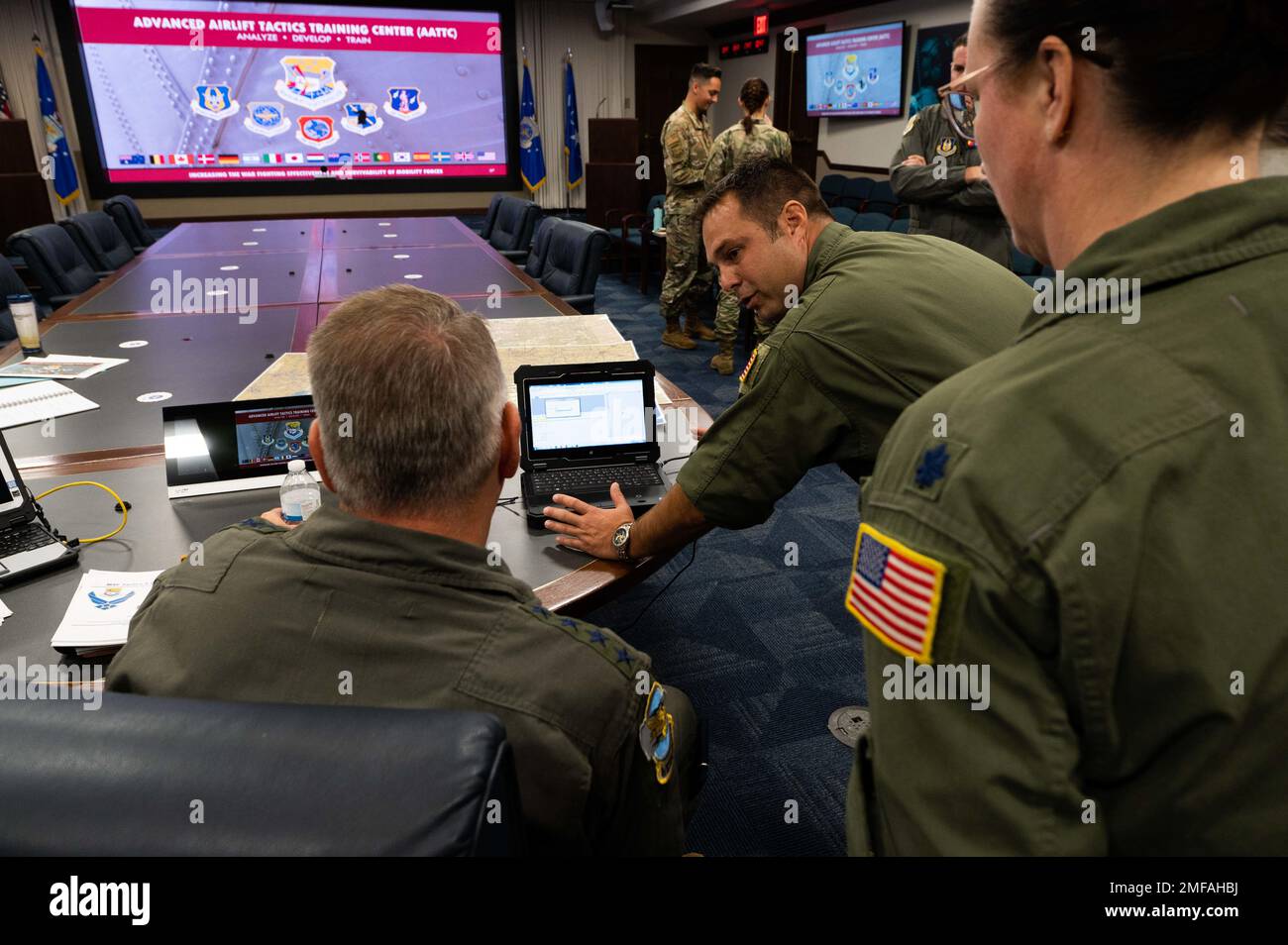 U.S. Air Force instructors from the Advanced Airlift Tactics Training ...