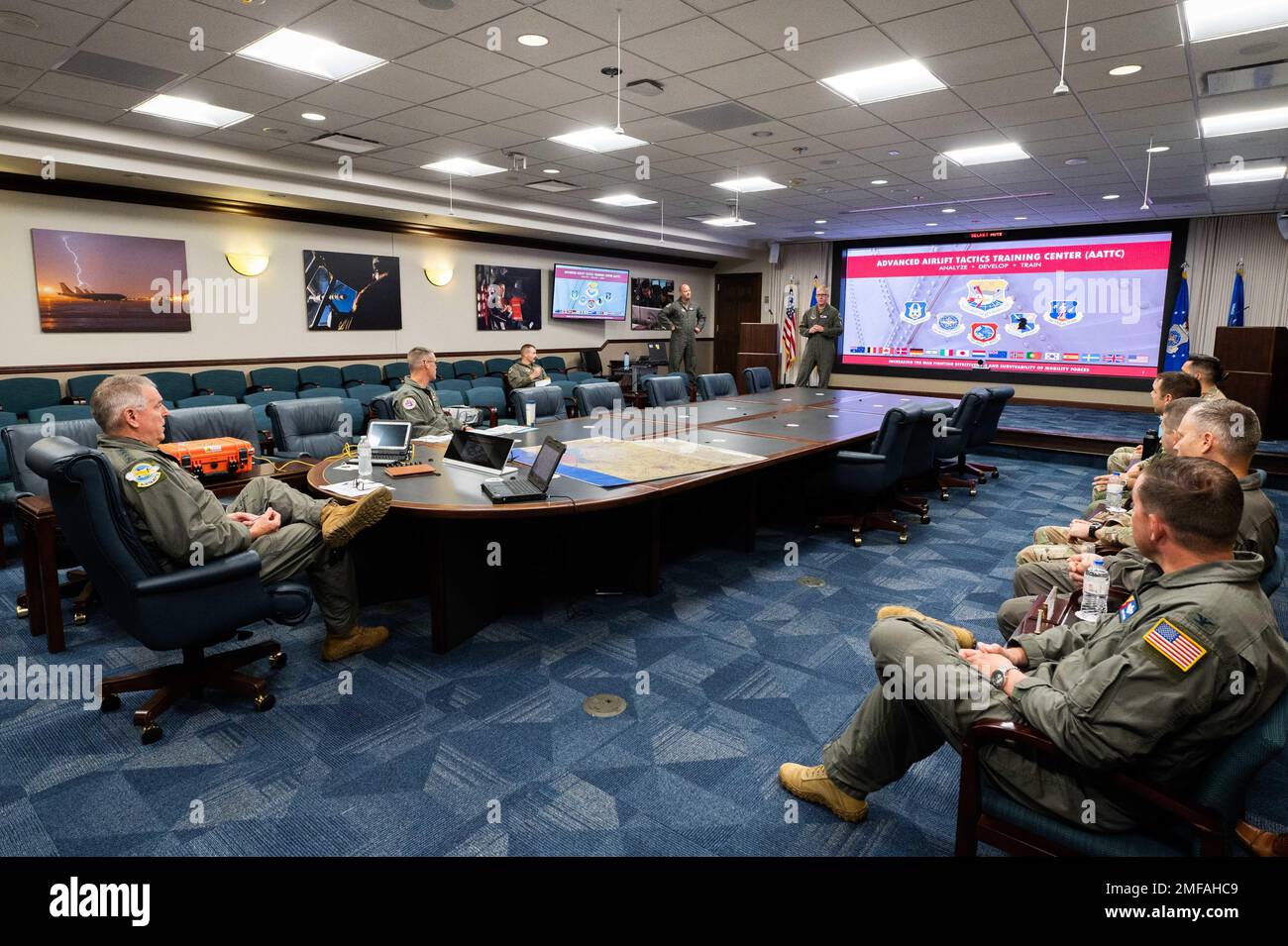 U.S. Air Force Col. Barrett Golden, commander of the Advanced Airlift ...