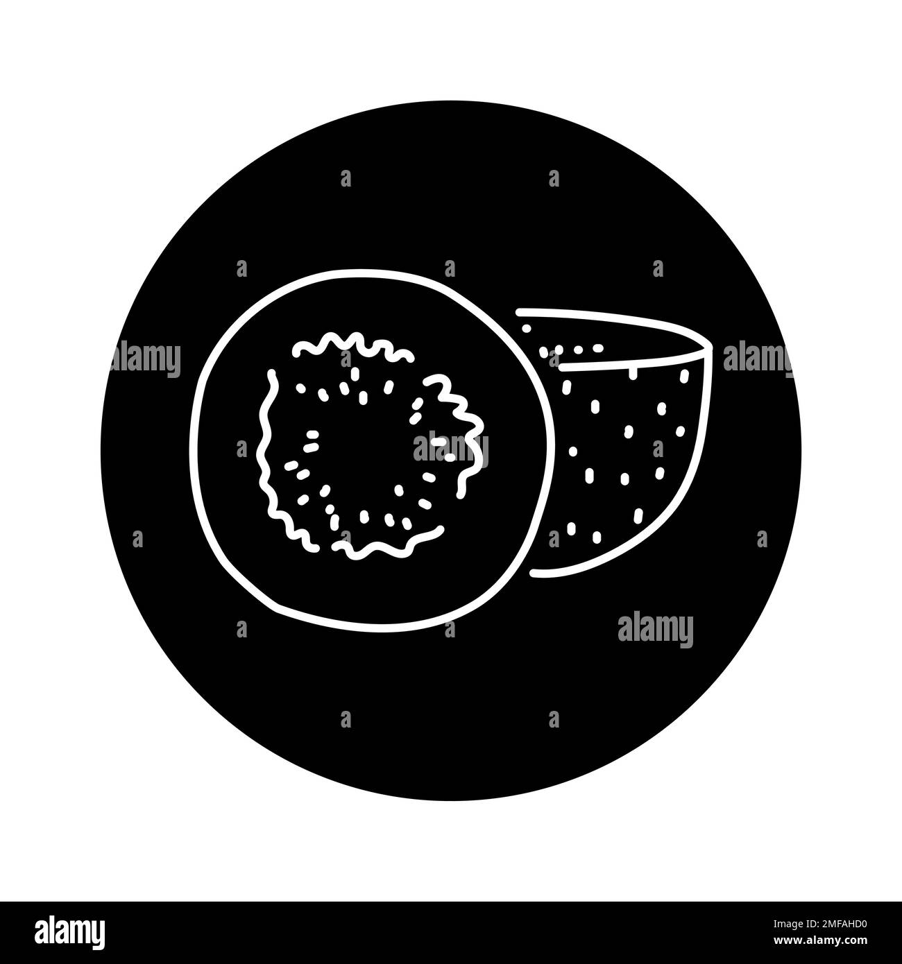 Kiwi and half color line icon. Tropical fruit. Pictogram for web page ...