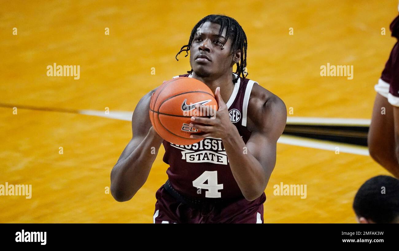 Mississippi State guard Cameron Matthews (4) plays against Vanderbilt ...