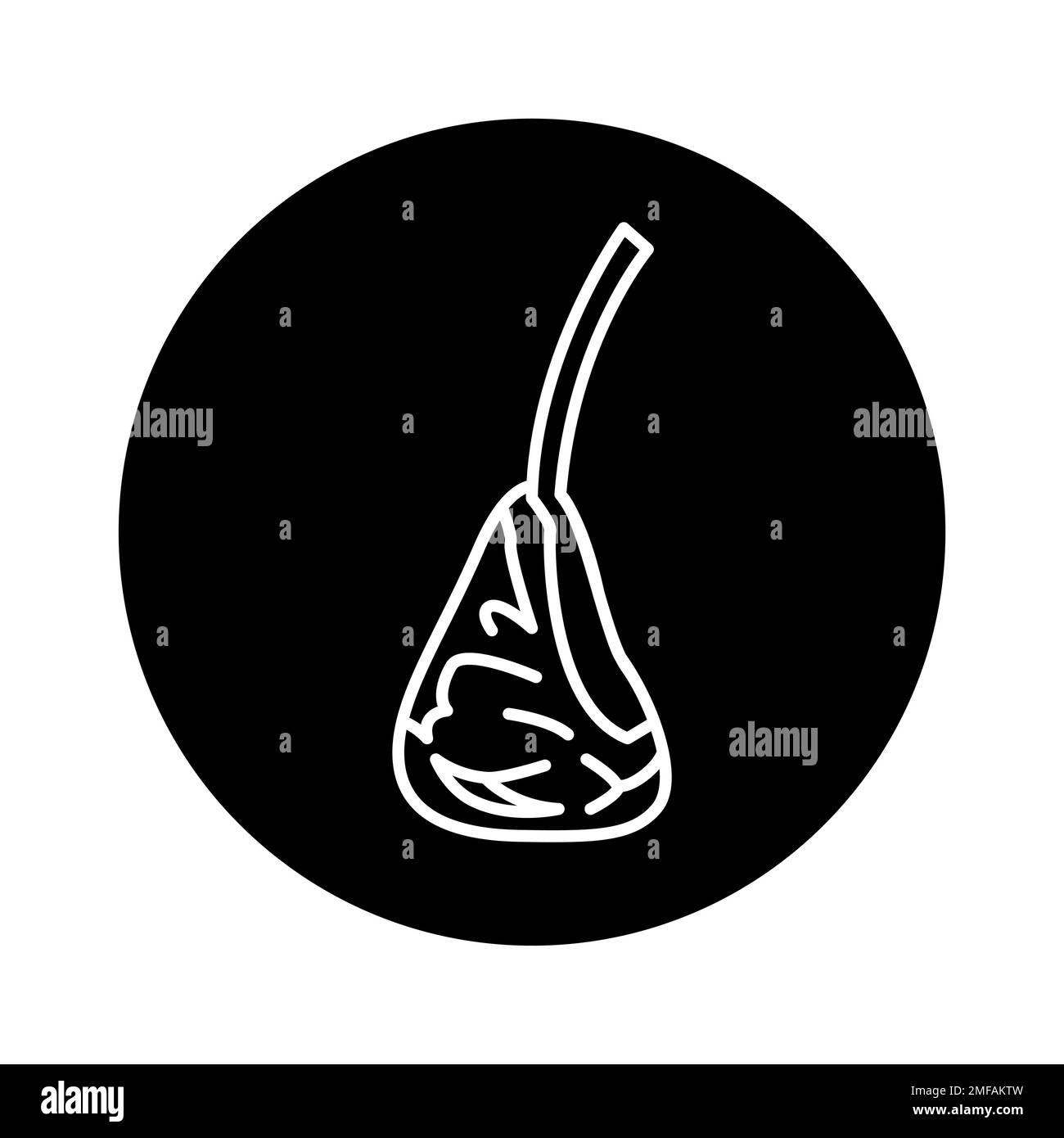 Beef tomahawk color line icon. Cutting meat. Pictogram for web page ...