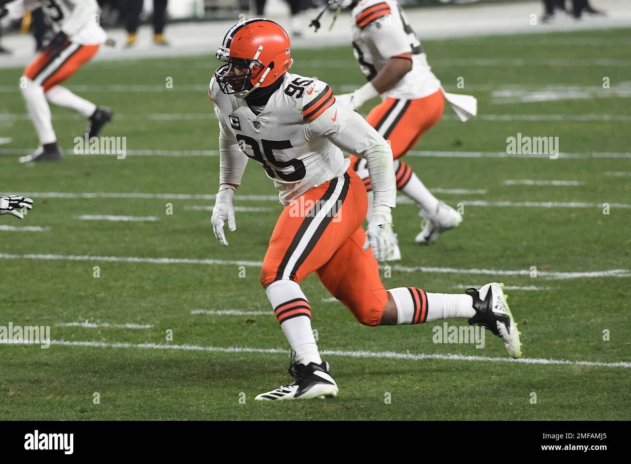Cleveland Browns defensive end Myles Garrett (95) in action during the ...