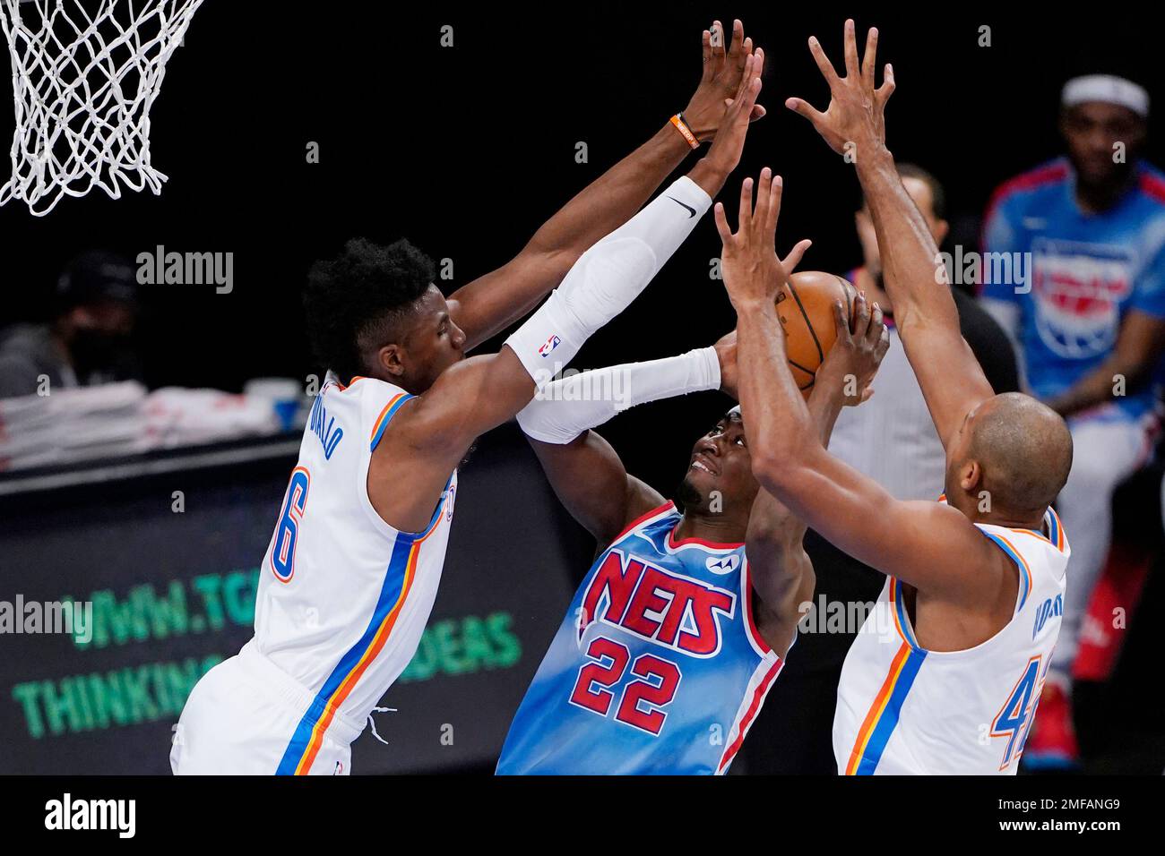 Oklahoma City Thunder guard Hamidou Diallo (6) and center Al Horford ...