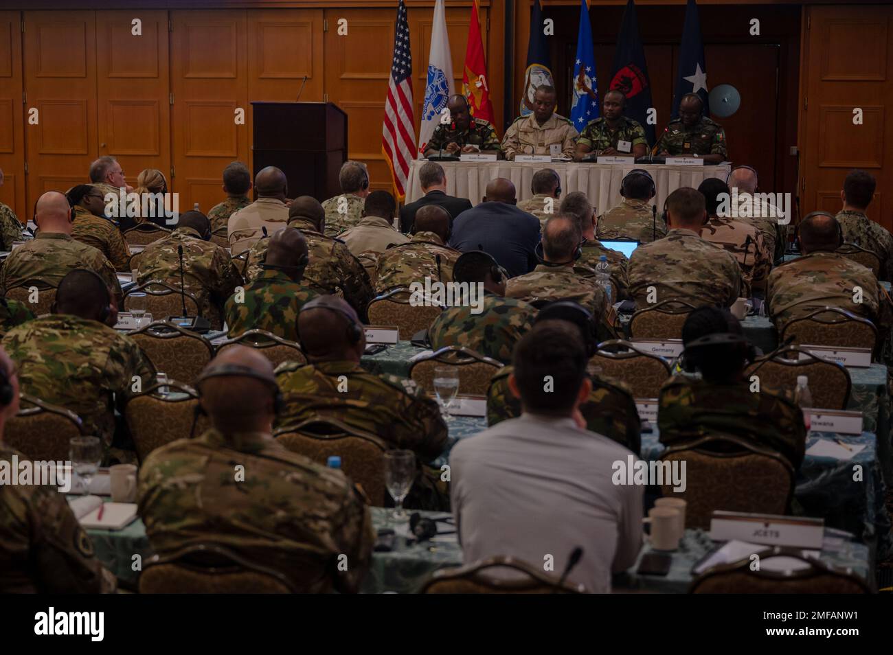 Members from different African partner nations give remakes during ...