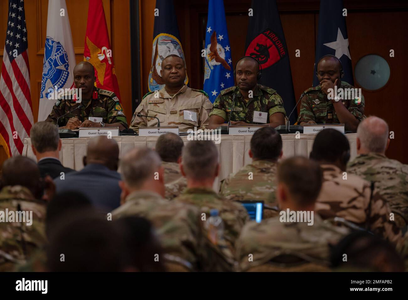 Members from different African partner nations give remakes during ...