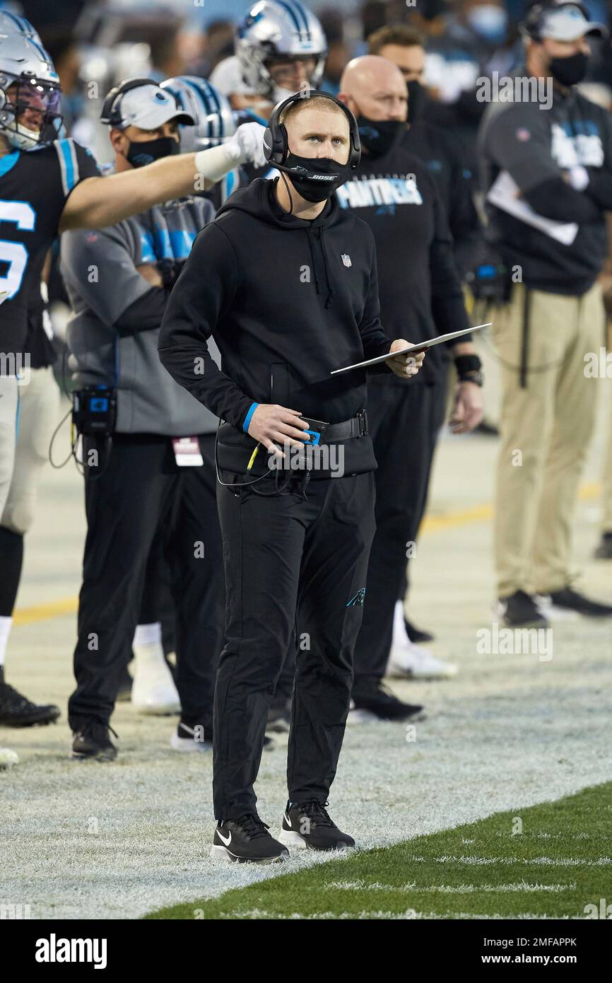 Carolina Panthers offensive coordinator Joe Brady during an NFL ...