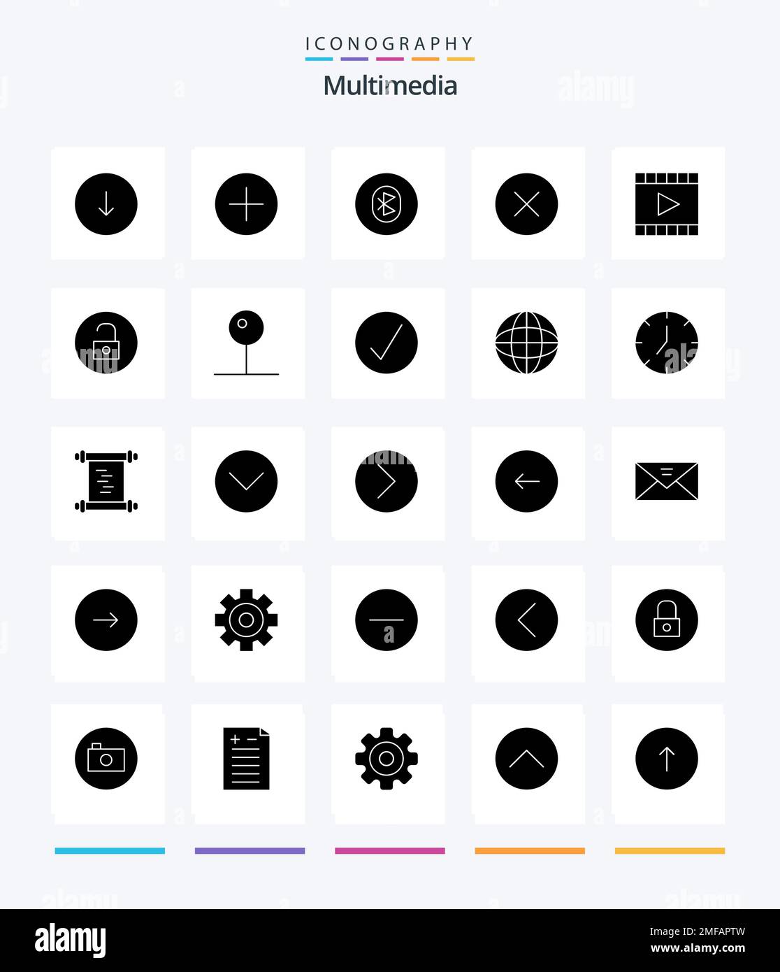 Creative Multimedia 25 Glyph Solid Black icon pack Such As media. media ...