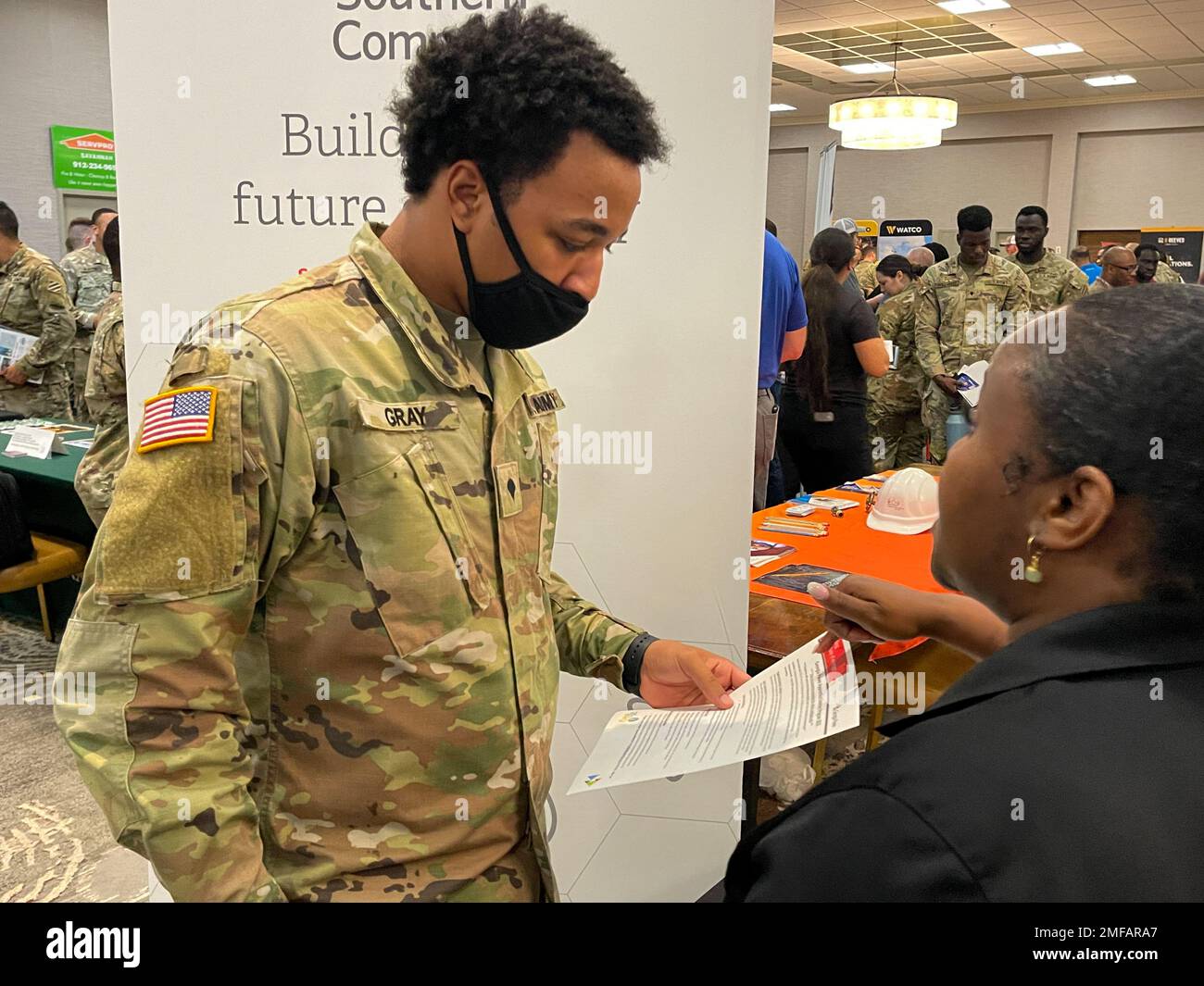 U.S. Army Spc. Stephon Gray, a unit supply specialist assigned to 3rd ...