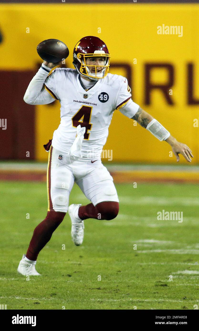 Washington Football Team quarterback Taylor Heinicke (4) in action ...