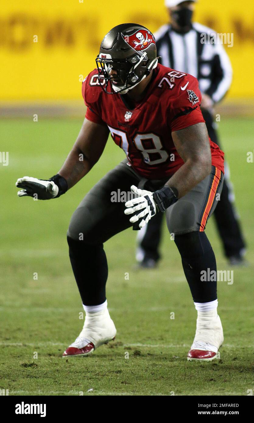 Tampa Bay Buccaneers offensive tackle Tristan Wirfs (78) in action ...