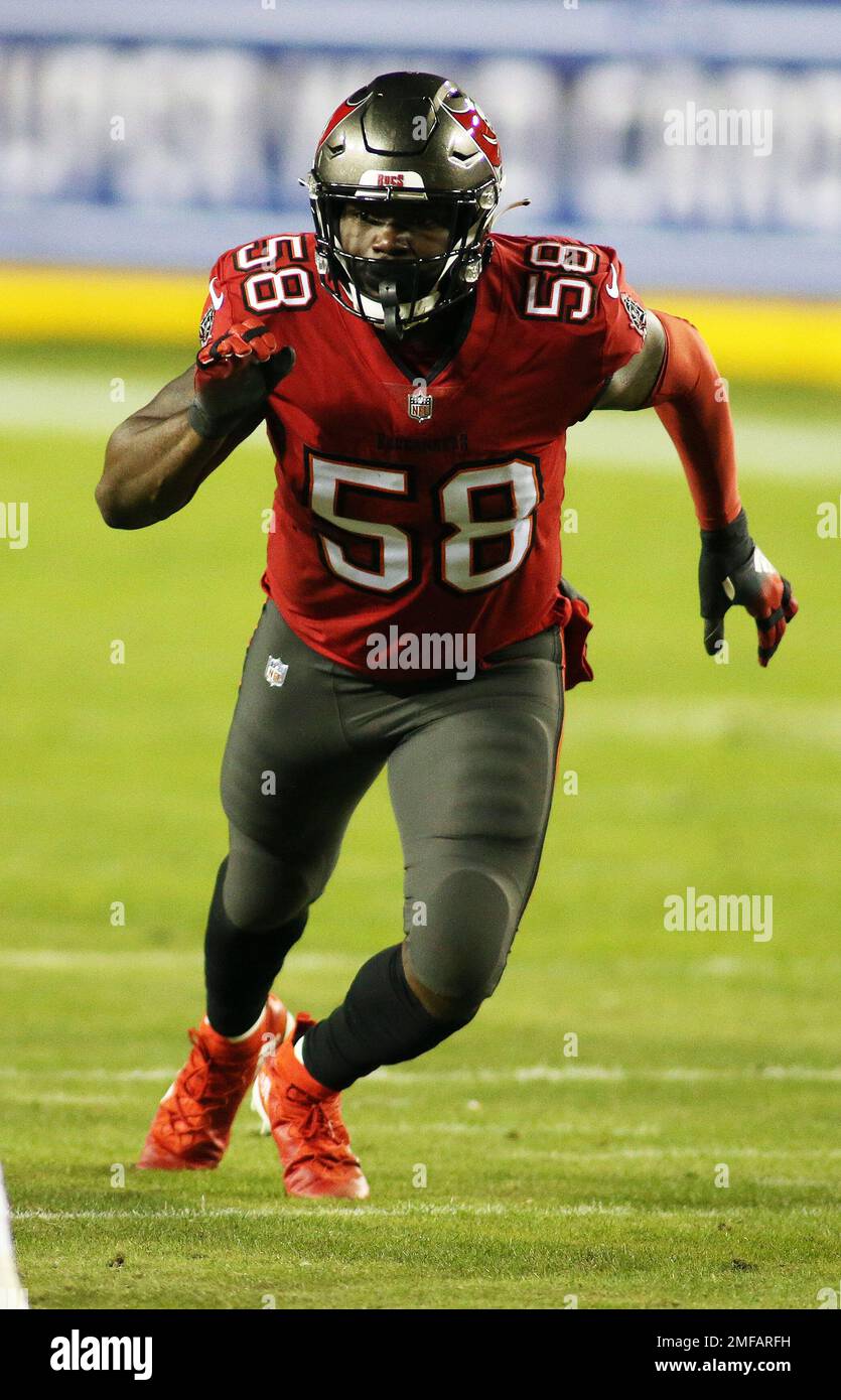 Tampa Bay Buccaneers outside linebacker Shaquil Barrett (58) in action ...