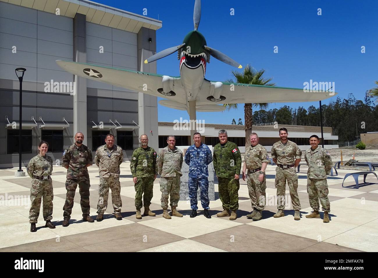 Members of the NATO Space Centre visit military personnel from the ...