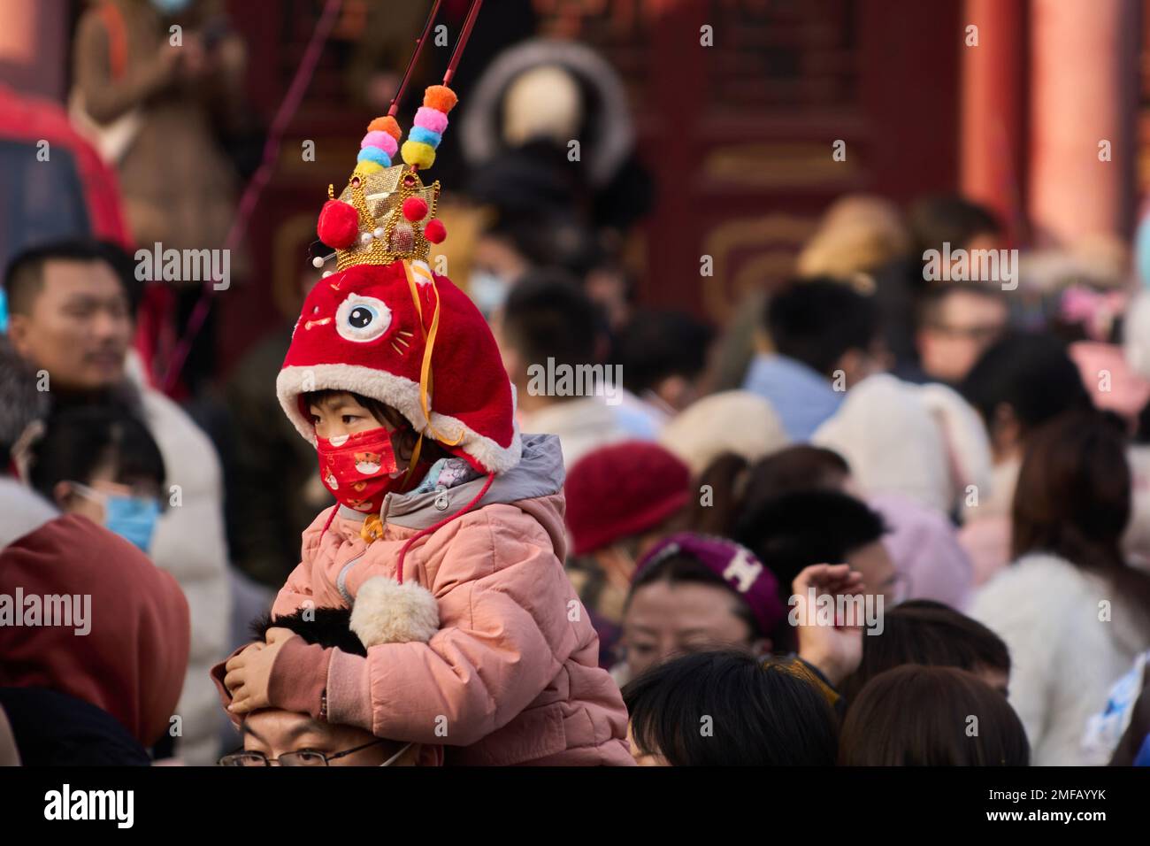 Temple fair to celebrate Chinese traditional Spring Festival Stock ...