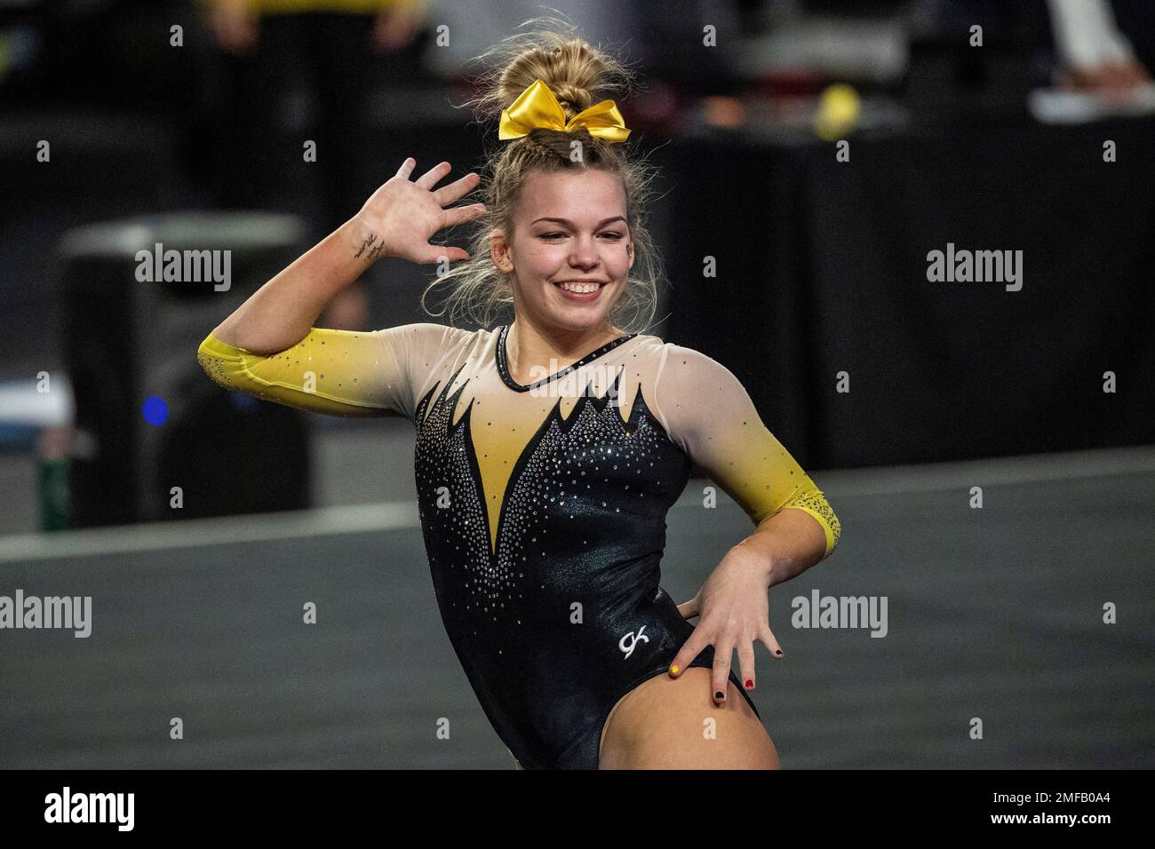 Missouri gymnast Gabrielle Gottula competes against Georgia during an ...