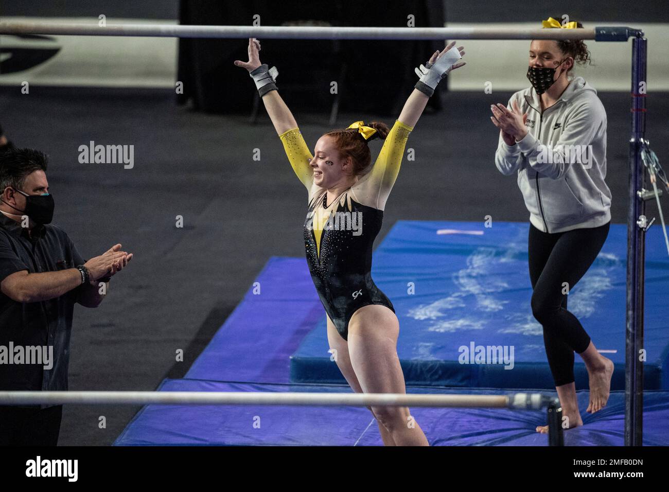 Missouri gymnast Jena Swanson competes against Georgia during an NCAA ...