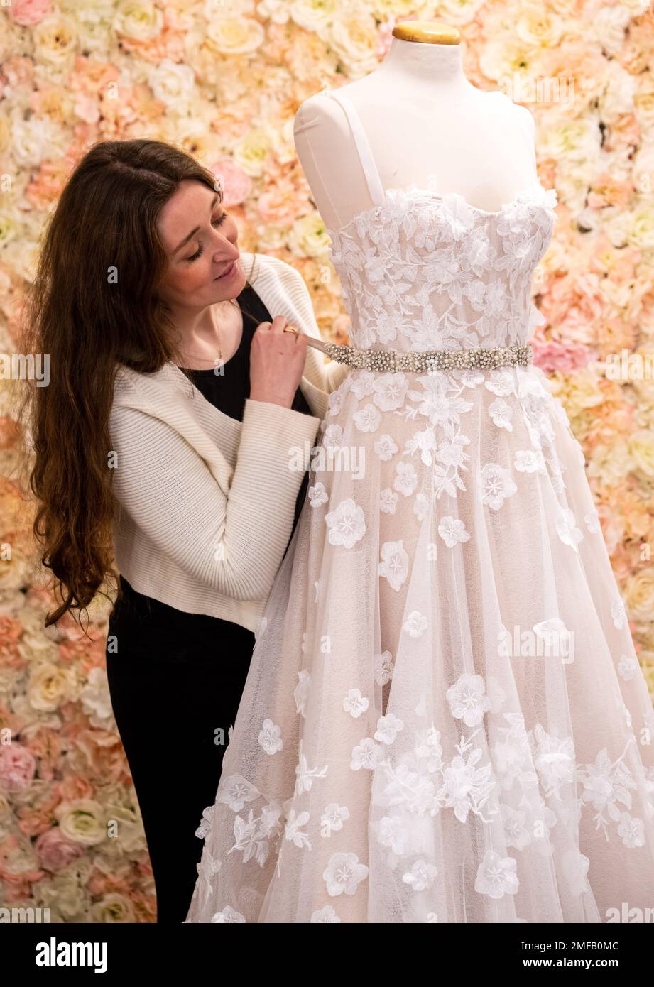 Munich, Germany. 23rd Jan, 2023. Stefanie von Harbou stands next to a ...