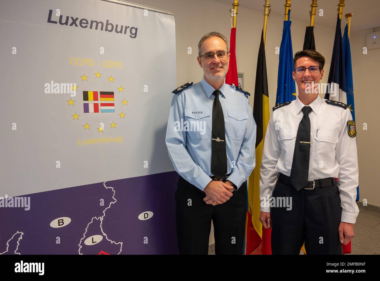 Luxemburg, Luxembourg. 20th Jan, 2023. Roland Weber (l), Luxembourg's ...