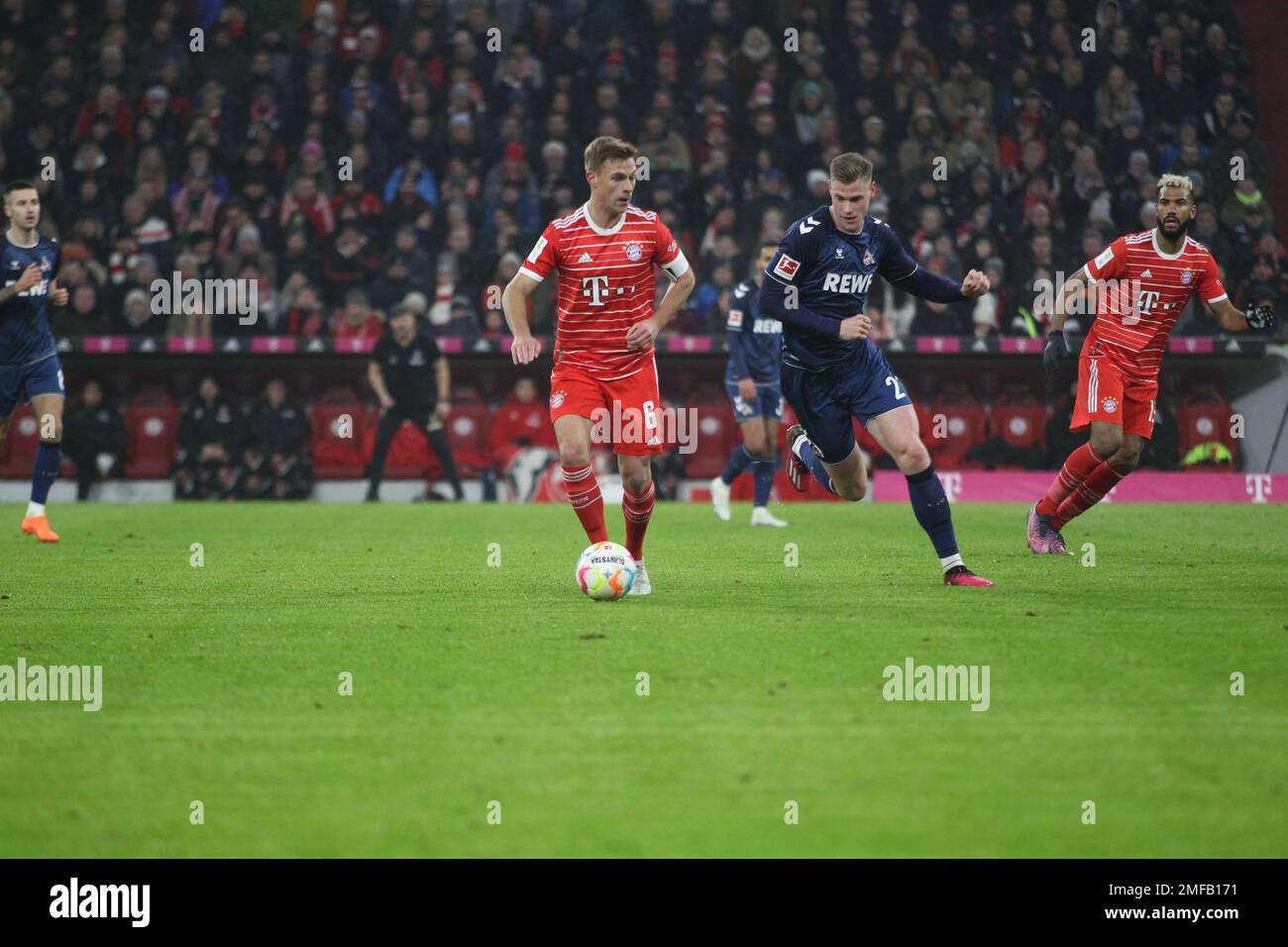 Munich, Germany. 24th January, 2023. #6 Joshua Kimmich, #21 Steffen ...