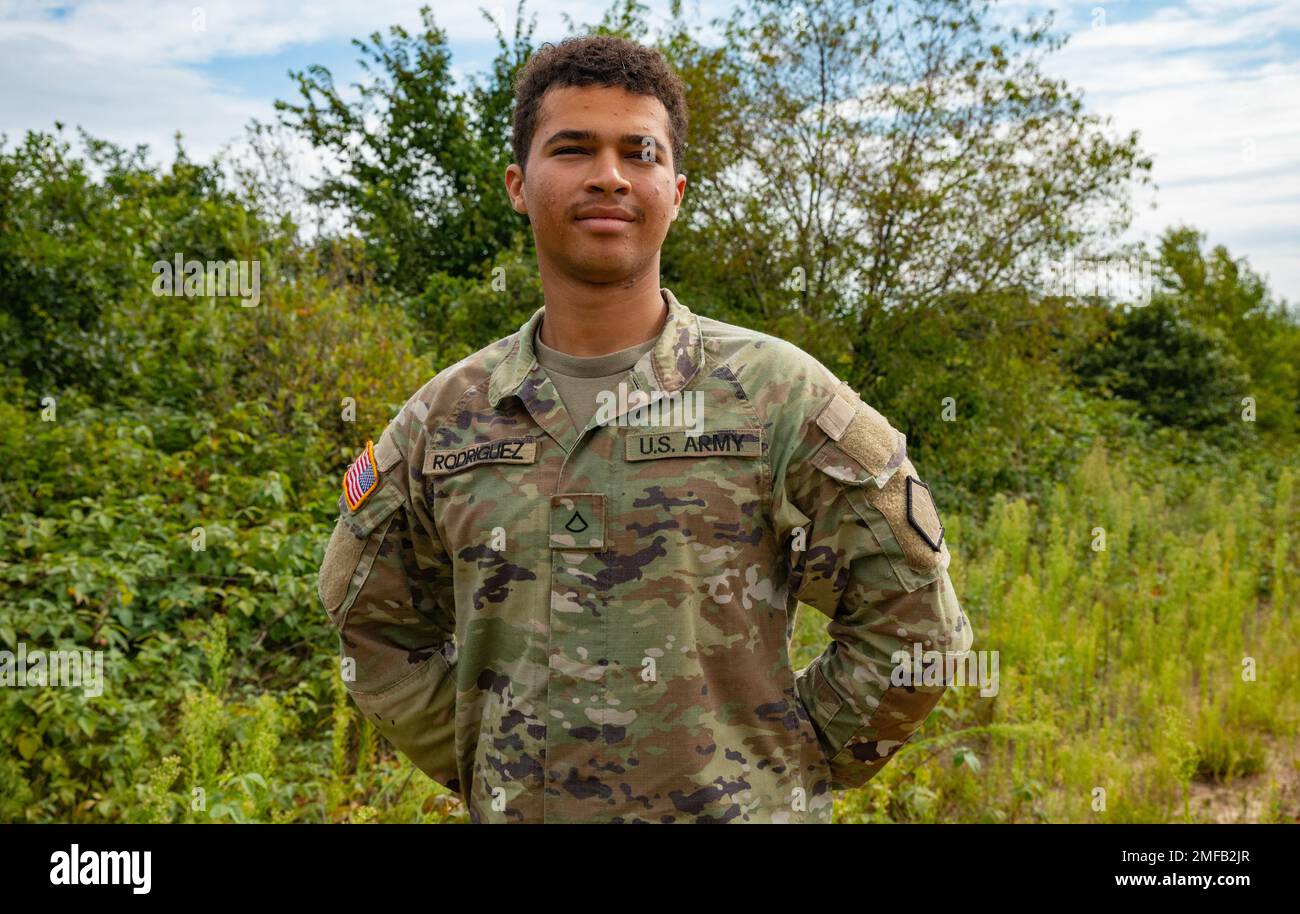 Pfc. Kenneth Rodriguez, a 92B, a wheeled vehicle mechanic, attends his ...
