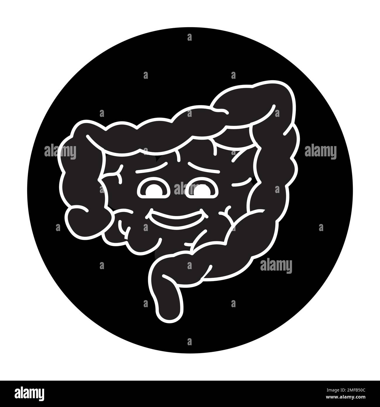 Human organ stomach color line icon. Mascot of emotions. Pictogram for ...