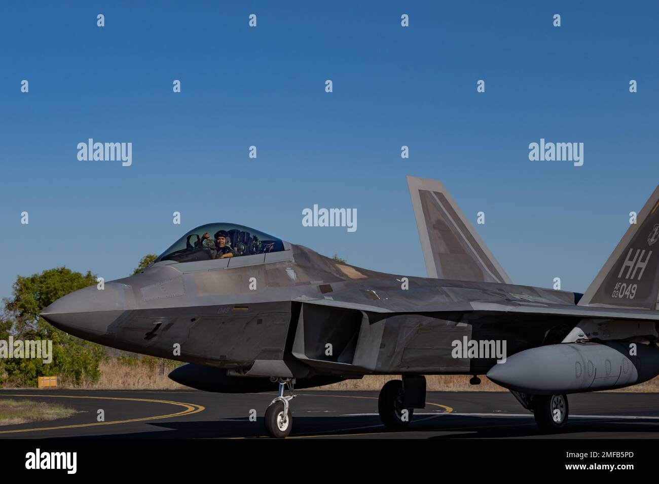A U.S. Air Force F-22 Raptor from Joint Base Pearl Harbor-Hickam ...