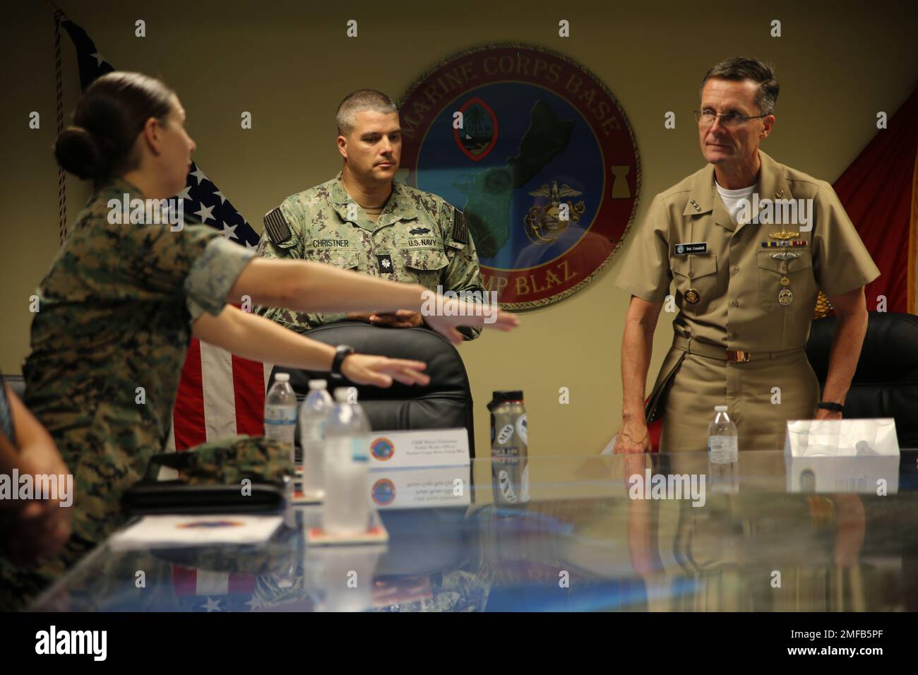 U.S. Marine Corps Capt. Ashley M. Robert, staff judge advocate for ...