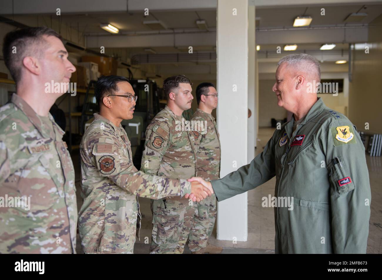 Lt. Gen. James Jacobson, right, Pacific Air Forces deputy commander ...