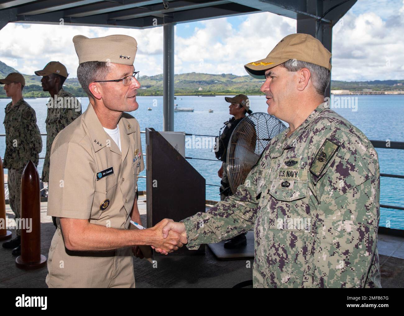 APRA HARBOR, Guam (Aug. 18, 2022) – Vice Admiral Darse Crandall, Judge Advocate General of the ...