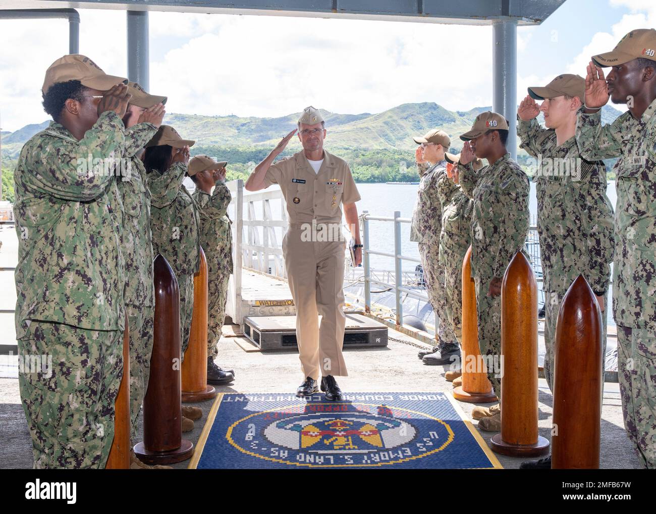 APRA HARBOR, Guam (Aug. 18, 2022) – Vice Admiral Darse Crandall, Judge Advocate General of the ...