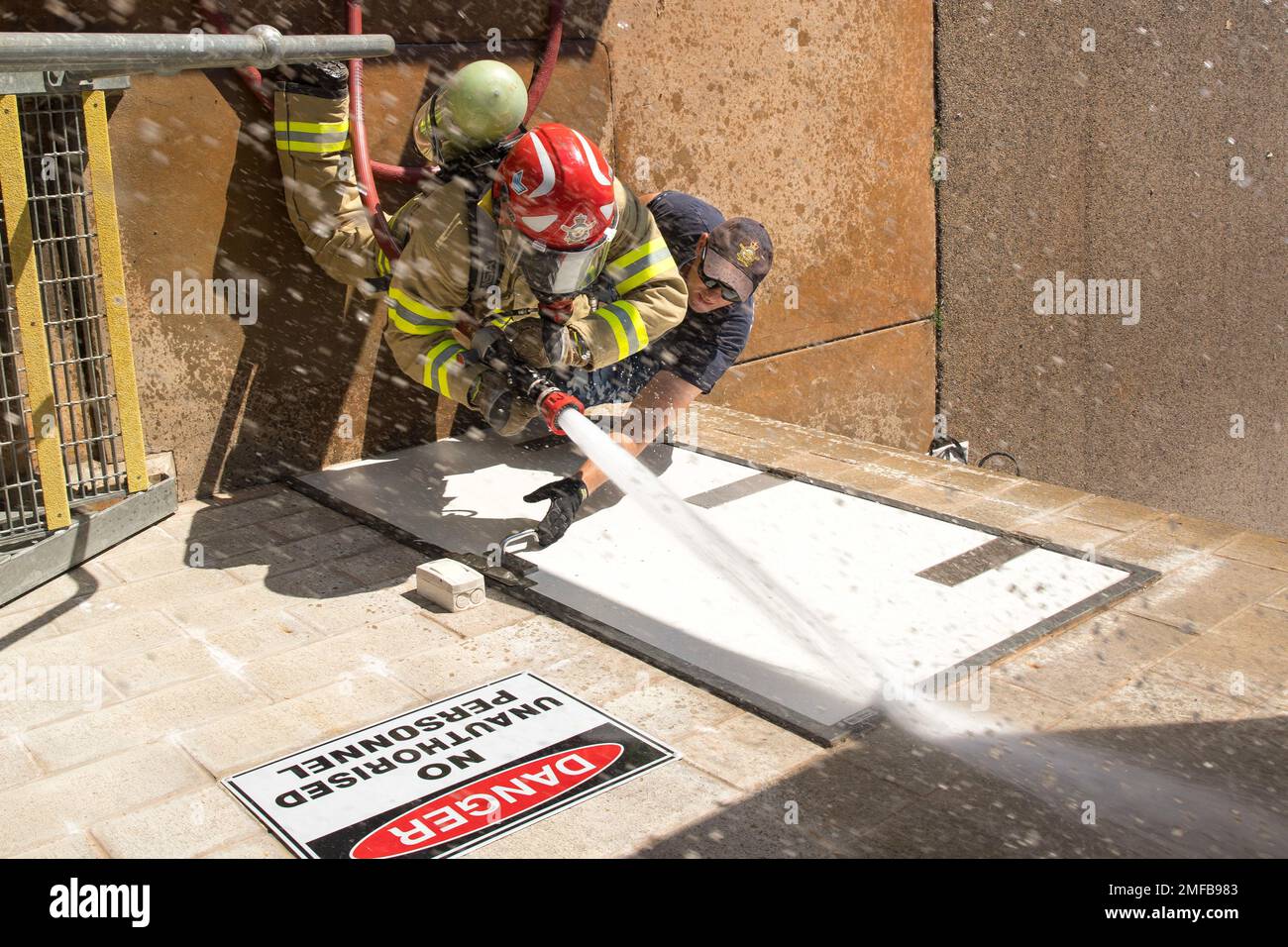 Royal Australian Air Force (RAAF) Sgt. Travis McGregor, a firefighter ...