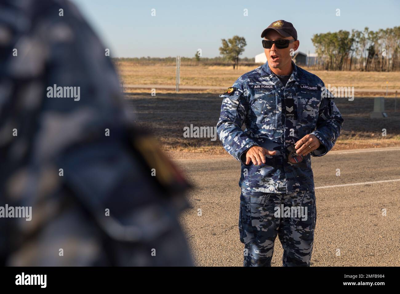 Royal Australian Air Force (RAAF) Sgt. Jeremy Larcombe, a firefighter ...