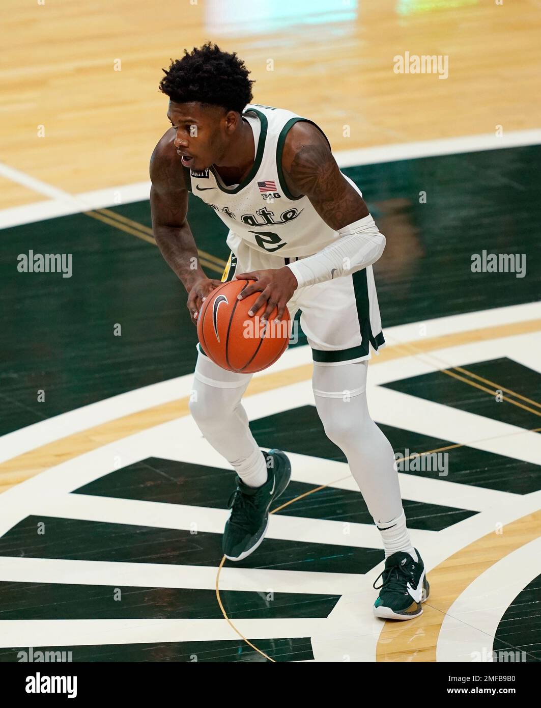 Michigan State guard Rocket Watts plays during the second half of an ...