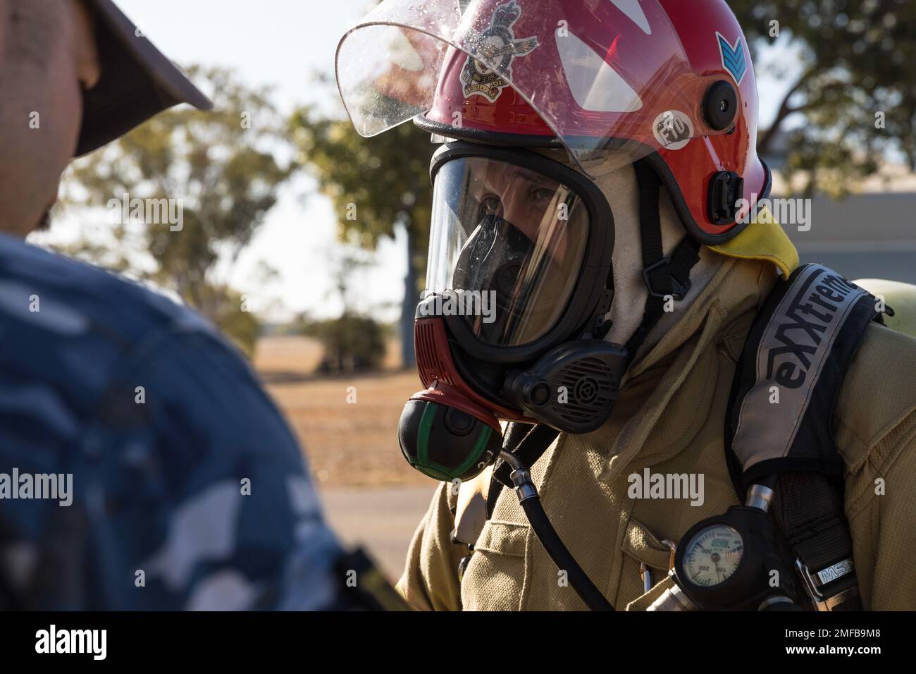 Royal Australian Air Force Sgt. Travis McGregor, a firefighter with No ...