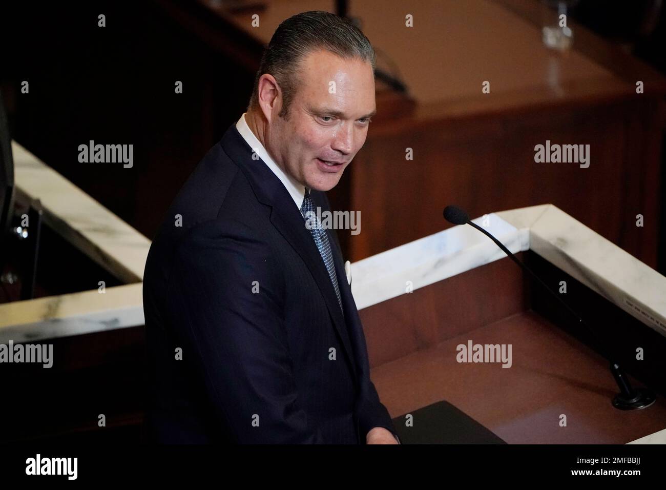 Speaker of the Oklahoma House, Rep. Charles McCall, R-Atoka, speaks on ...