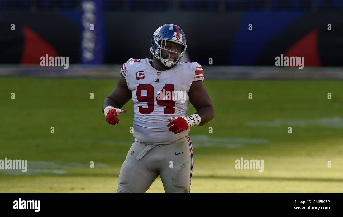 New York Giants Dalvin Tomlinson during the first half of an NFL ...