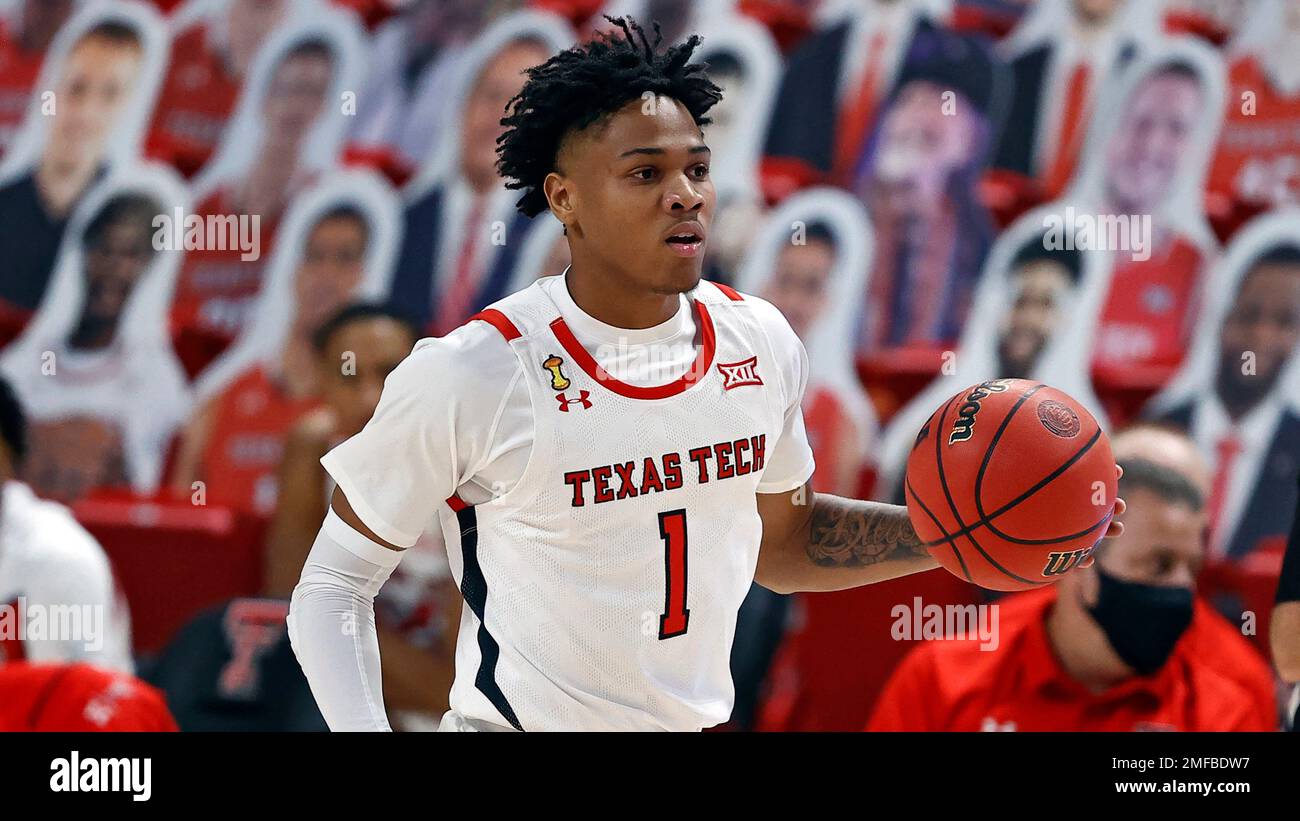 Texas Tech's Terrence Shannon Jr. (1) dribbles down the court during ...