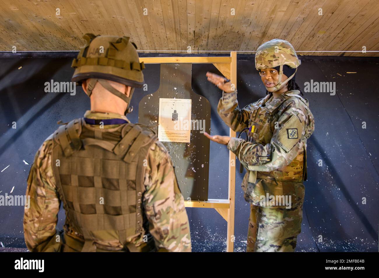 U.S. Army Sgt. Kennesha Smith, the Range Safety Officer, with ...